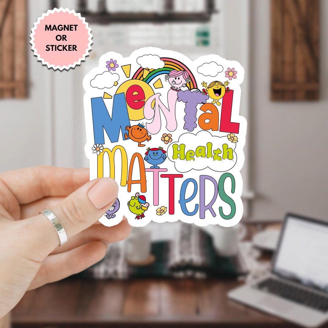 Mental Health Matters Little Miss Mental Health Sticker, Mental Health ...