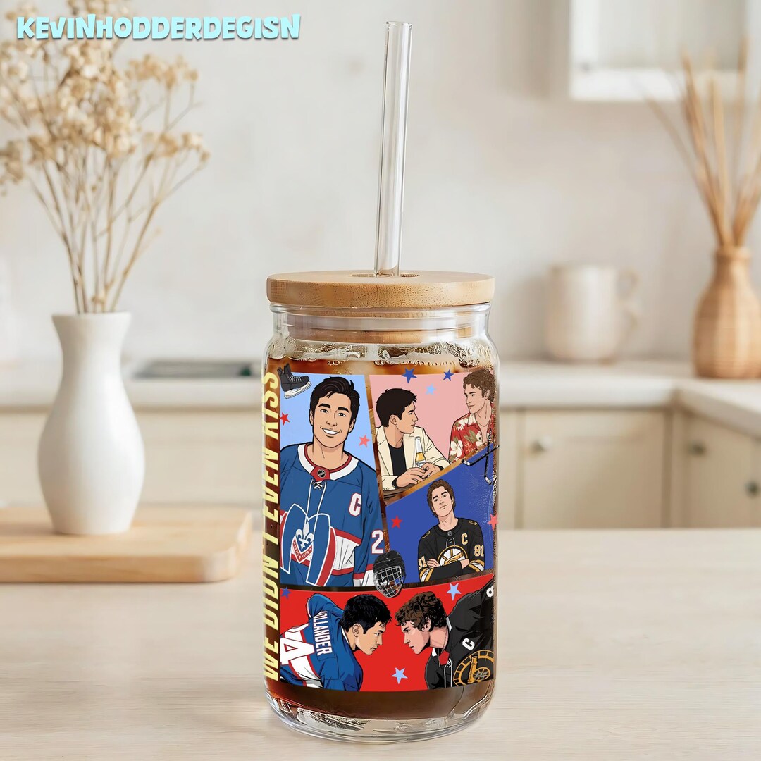 Heated Rivalry Glass Can Coffee Cup, Hockey Romance Fan Inspired Iced ...
