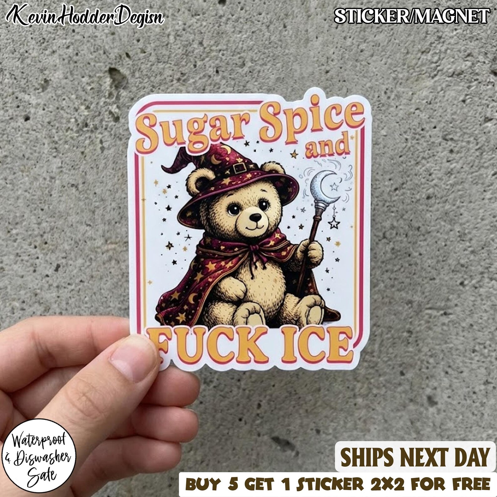 Sugar Spice Anti ICE Sticker/car Magnet, No Human is Illegal, FDT Anti ...