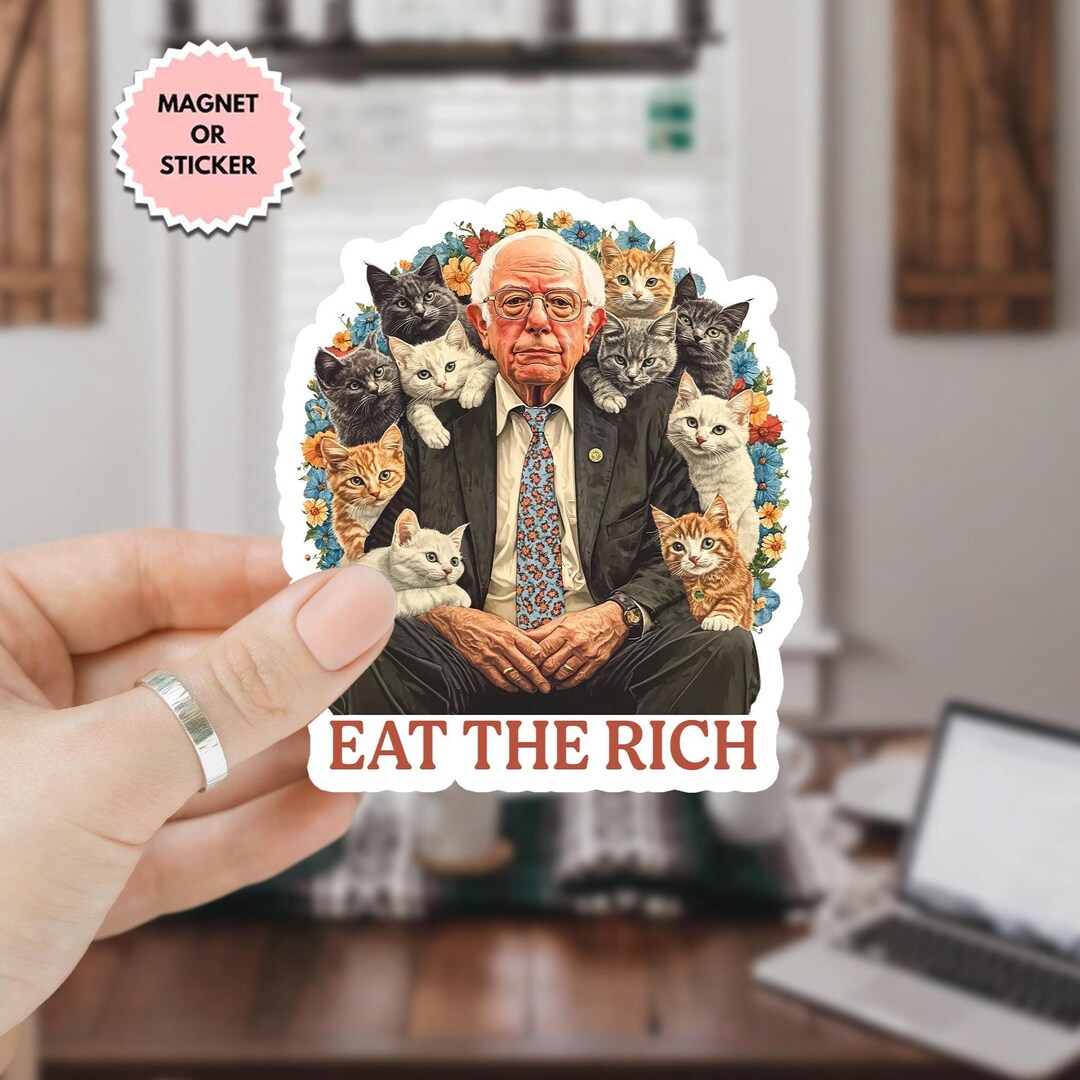 Fight Oligarchy Bernie Sanders Eat the Rich Sticker/car Bumper Magnet ...