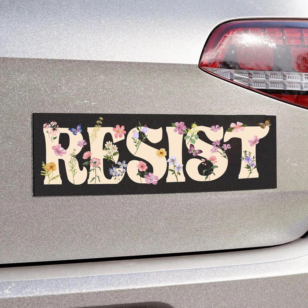 Resist Car Magnet/bumper Sticker, Banned Books BLM Reproductive LGBT ...