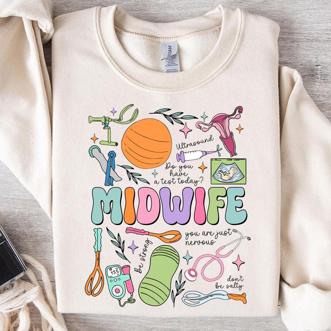 Retro Groovy Midwife Png, Midwife Stuff Png, Midwife Doodles Png ...