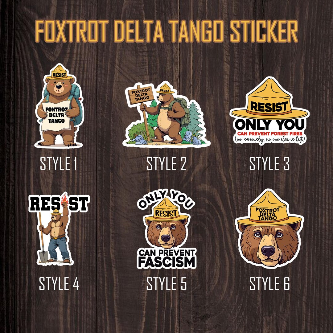 Bear Resist Resistance Sticker, Anti Maga Anti Gop Project 25 Stickers ...