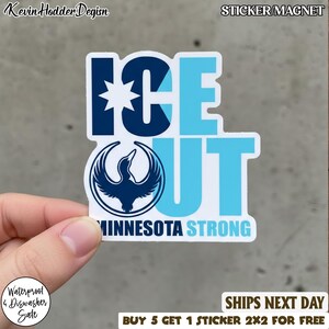 Ice Out Minnesota Strong Sticker/car Magnet, MN State Bird Loon Protest ...