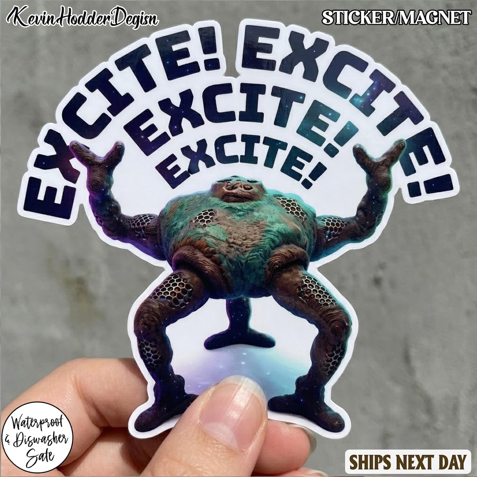 Project Hail Mary Excite Excite Sticker, Grace Rocky Save Stars Sticker ...
