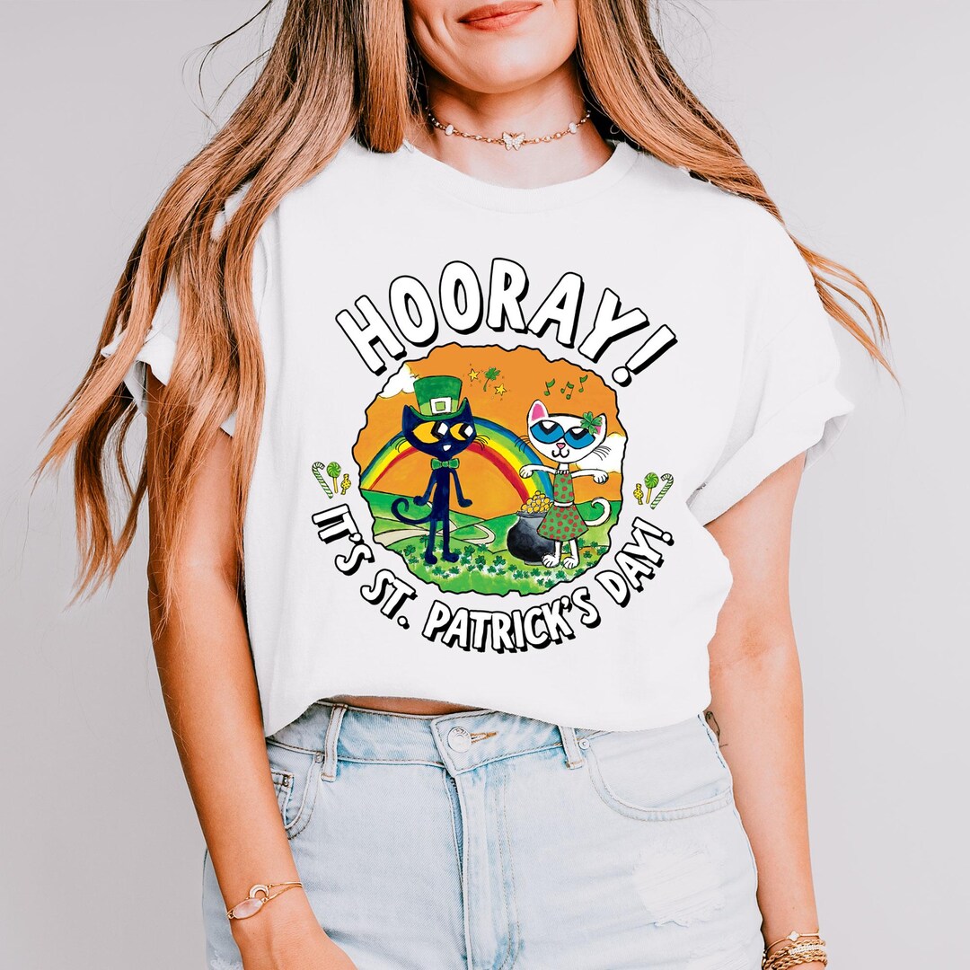 Hooray! It's St Patrick's Day! Pete the Cat PNG, St.patrick's Day Png ...