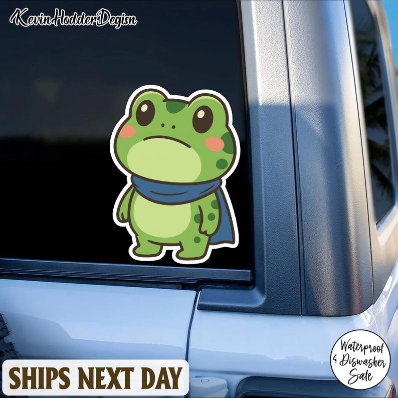 Portland Frog Kiss Cut Sticker/car Magnet, Portland Frog Protester ...