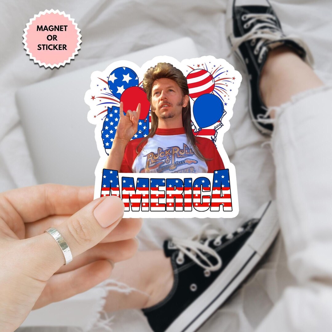Joe Dirt 4th of July Sticker, Coquette Aesthetic Patriotic Decal, Funny ...