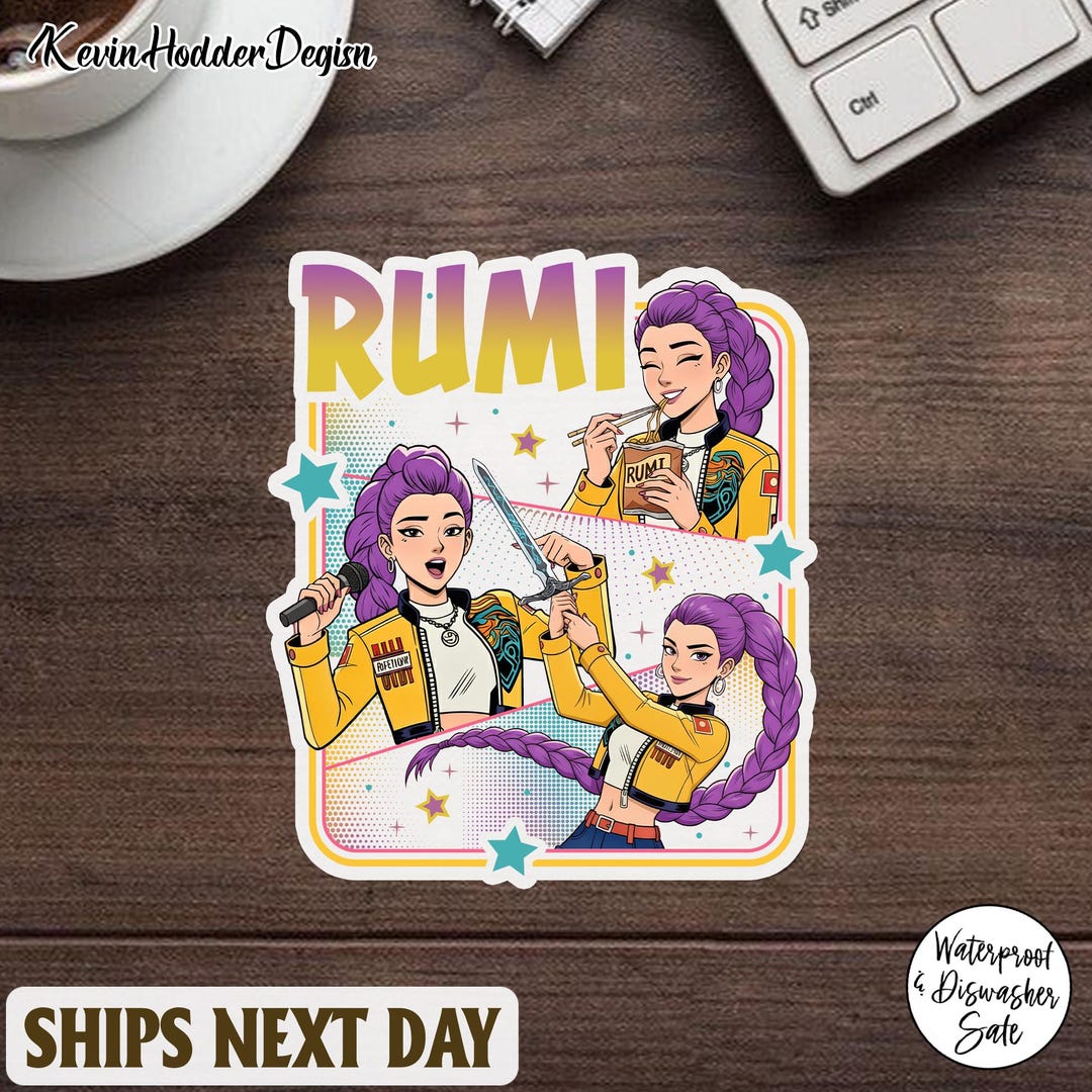 Buy Huntrix Kpop Demon Hunter Rumi Vinyl Sticker, Demon Hunters Anime ...