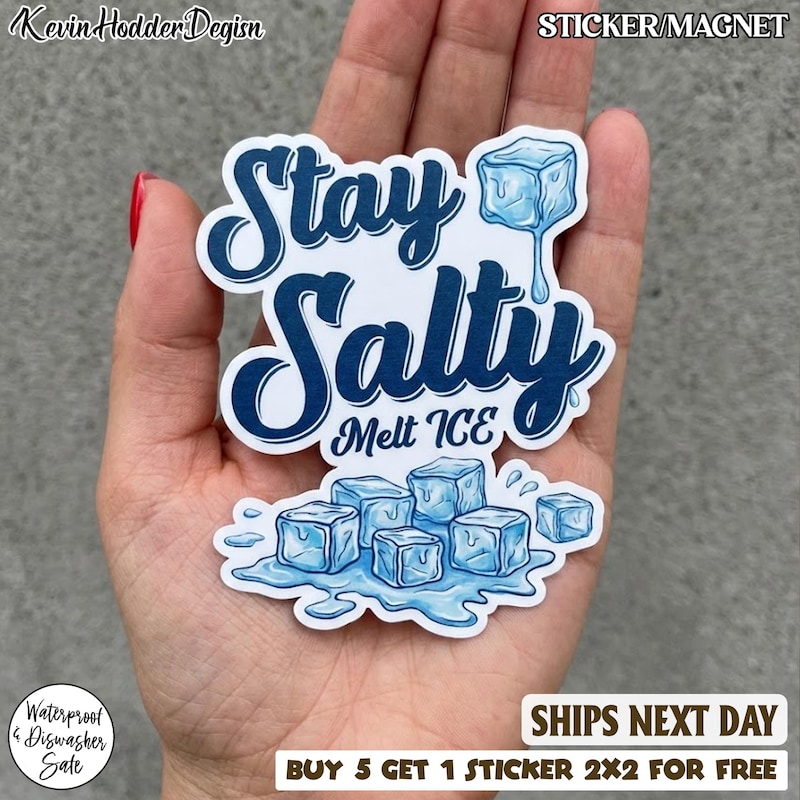 Melted Ice Sticker - Etsy