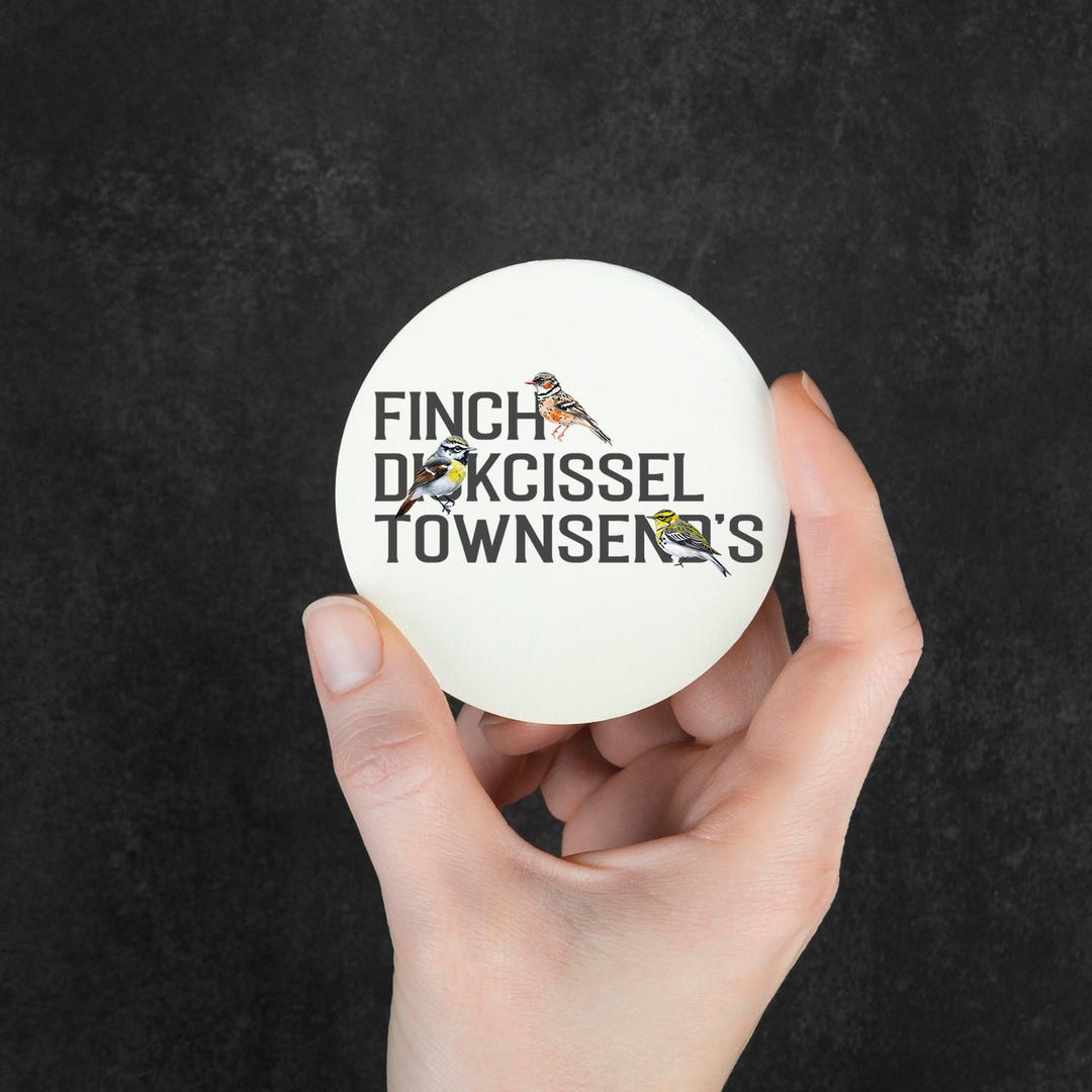 Finch Dickcissel Townsend's FDT Bird Anti Trump Pin Button, Resist FDT ...