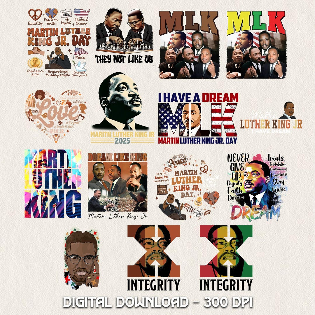 MLK PNG, Malcom X Png, Martin Luther King PNG, Black History Png, Not ...