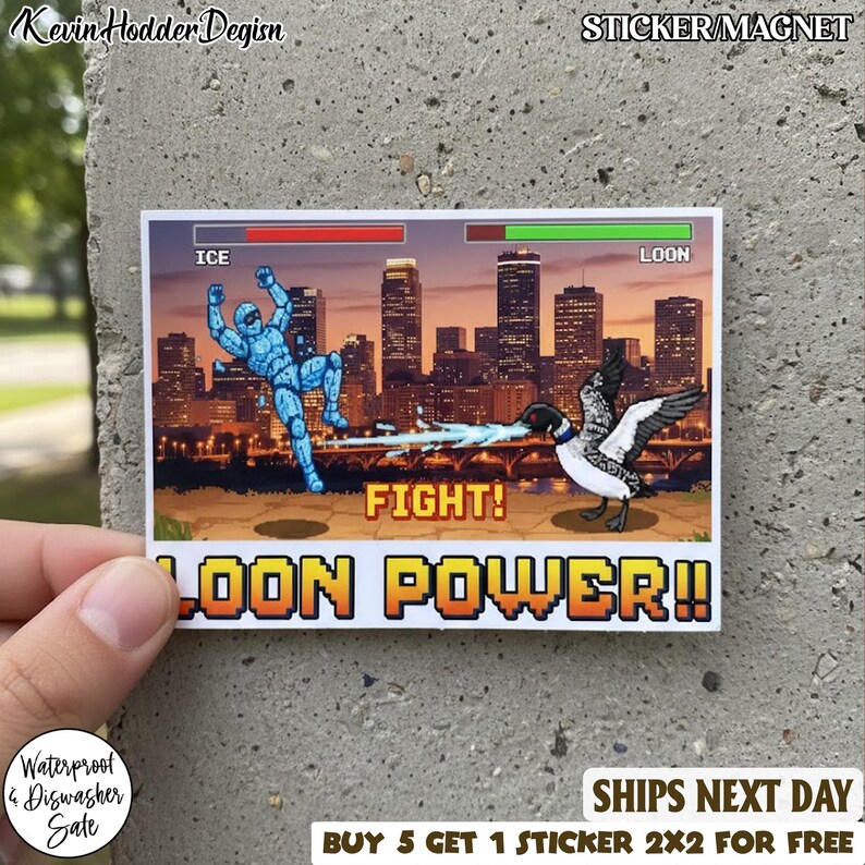 Loon Power Vs ICE Minnesota Anti-ice Sticker/car Magnet, MN State Bird ...