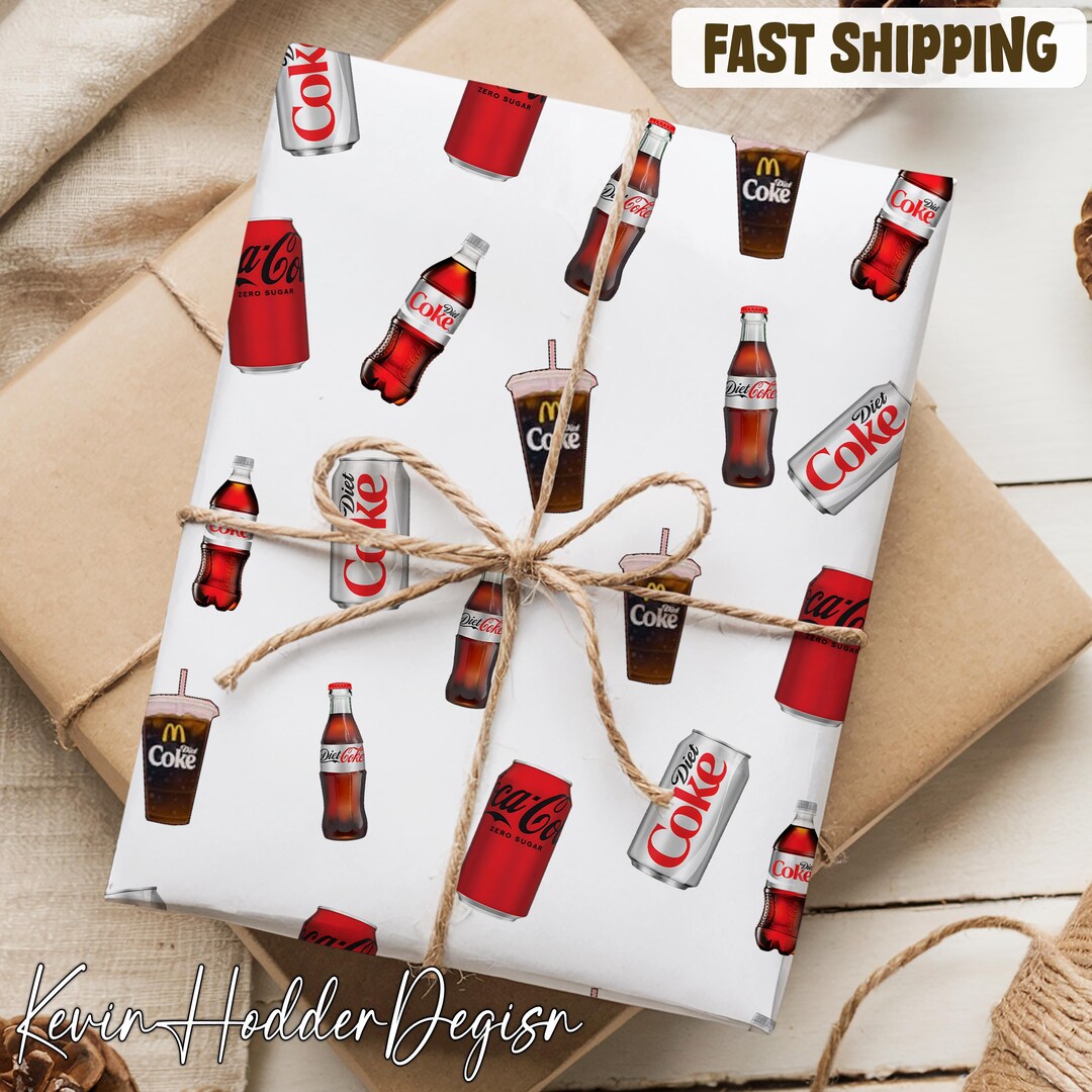 Diet Coke Lover Wrapping Paper | Diet Coke Gift Wrap | Festive Xmas ...