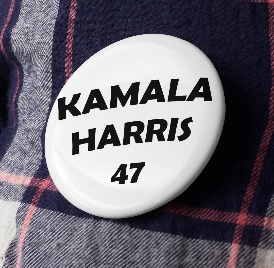 Kamala Harris 47 Pin Button, 2024 Election Presidential Vote Pro ...