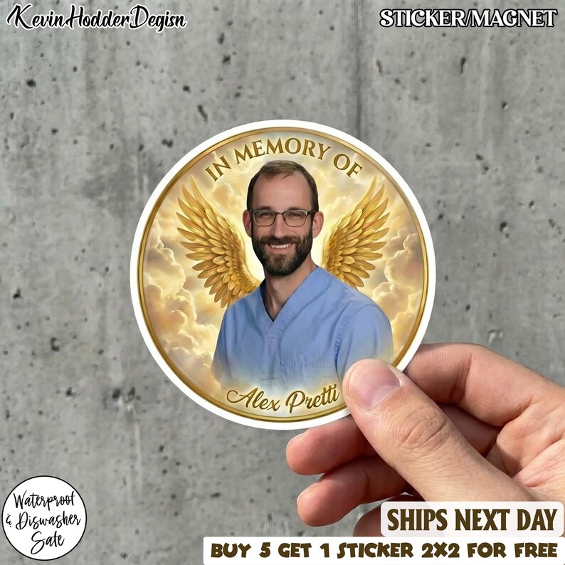 In Memory of Alex Pretti Sticker/car Magnet, Political Protest Decal ...