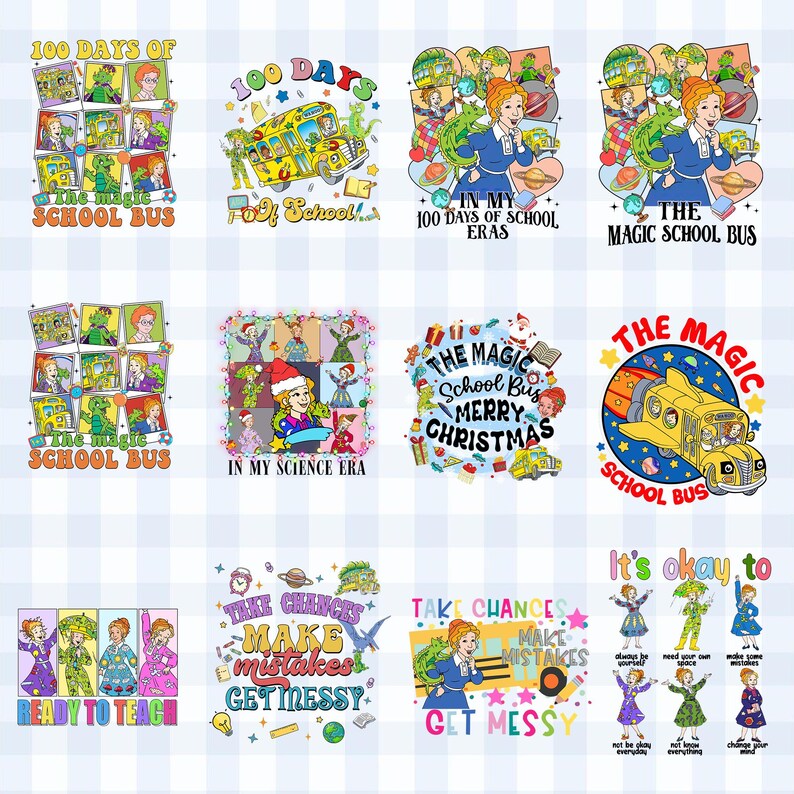 100 Days of School the Magic School Bus Png, Ms Frizzle Bundle Png ...