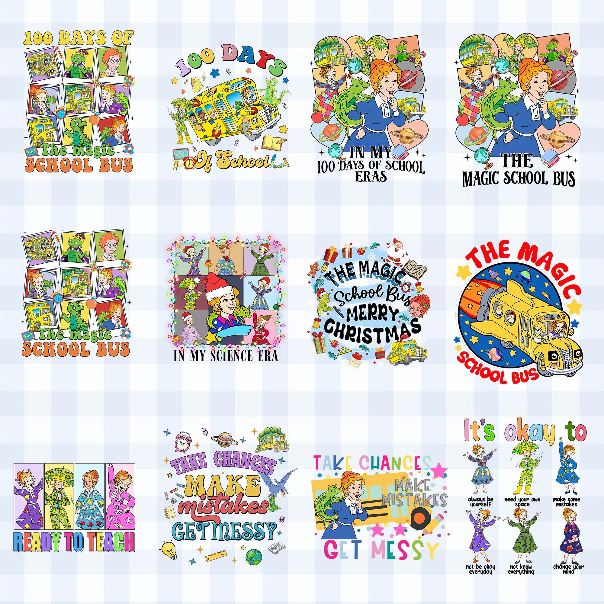 100 Days of School the Magic School Bus Png, Ms Frizzle Bundle Png ...