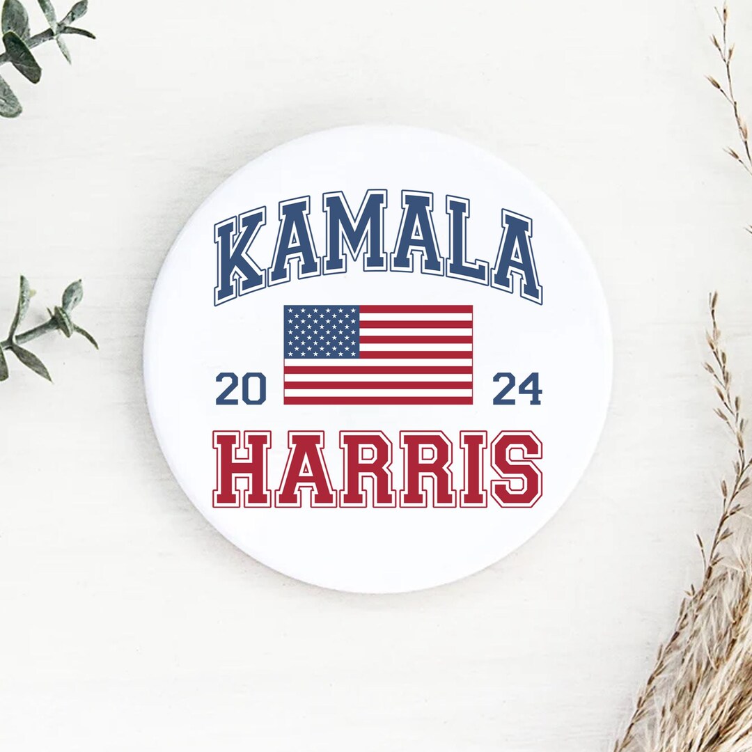 Kamala Harris 2024 Madam President Button, Harris Walz 2024 Button ...