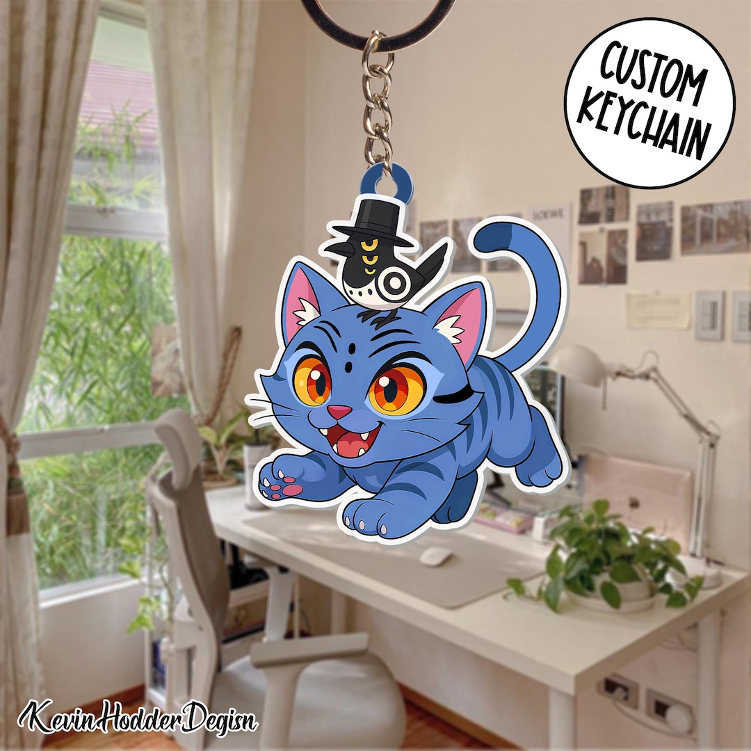 Kpop Demon Hunter Derpy Tiger and Bird Keychain Charm, Cute Anime Style ...
