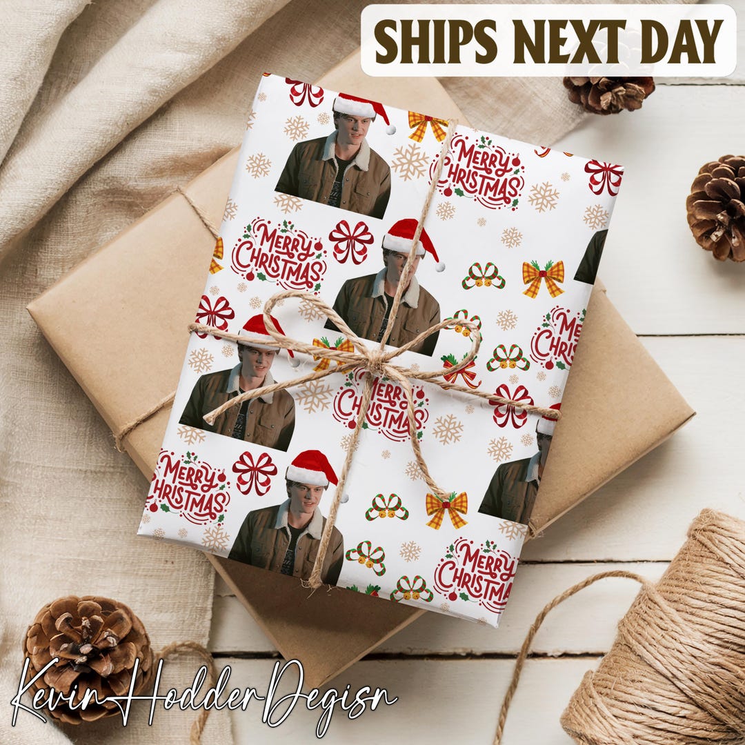 Team Beach Boy Christmas Wrapping Paper, Funny Holiday Gift Wrap, Cute ...