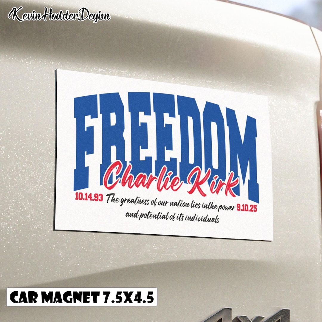 Adesivo/ímã de carro Rip Charlie Kirk Freedom, Adesivo/ímã de carro ...