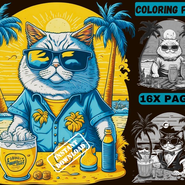 Bartender Coloring Book - Etsy