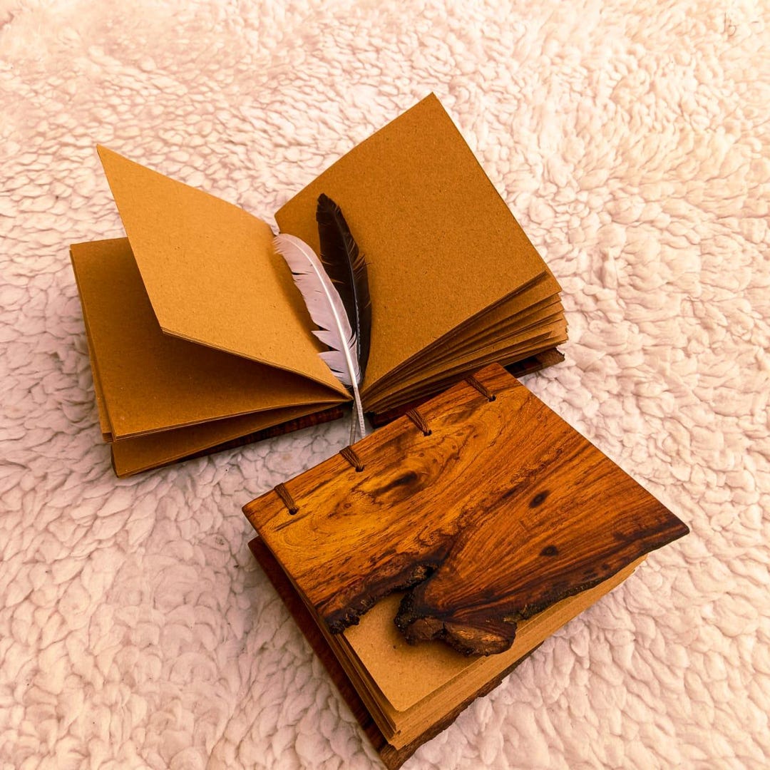 Handcrafted Wooden Notebook,unique Gift for Writers & Creatives,wood ...