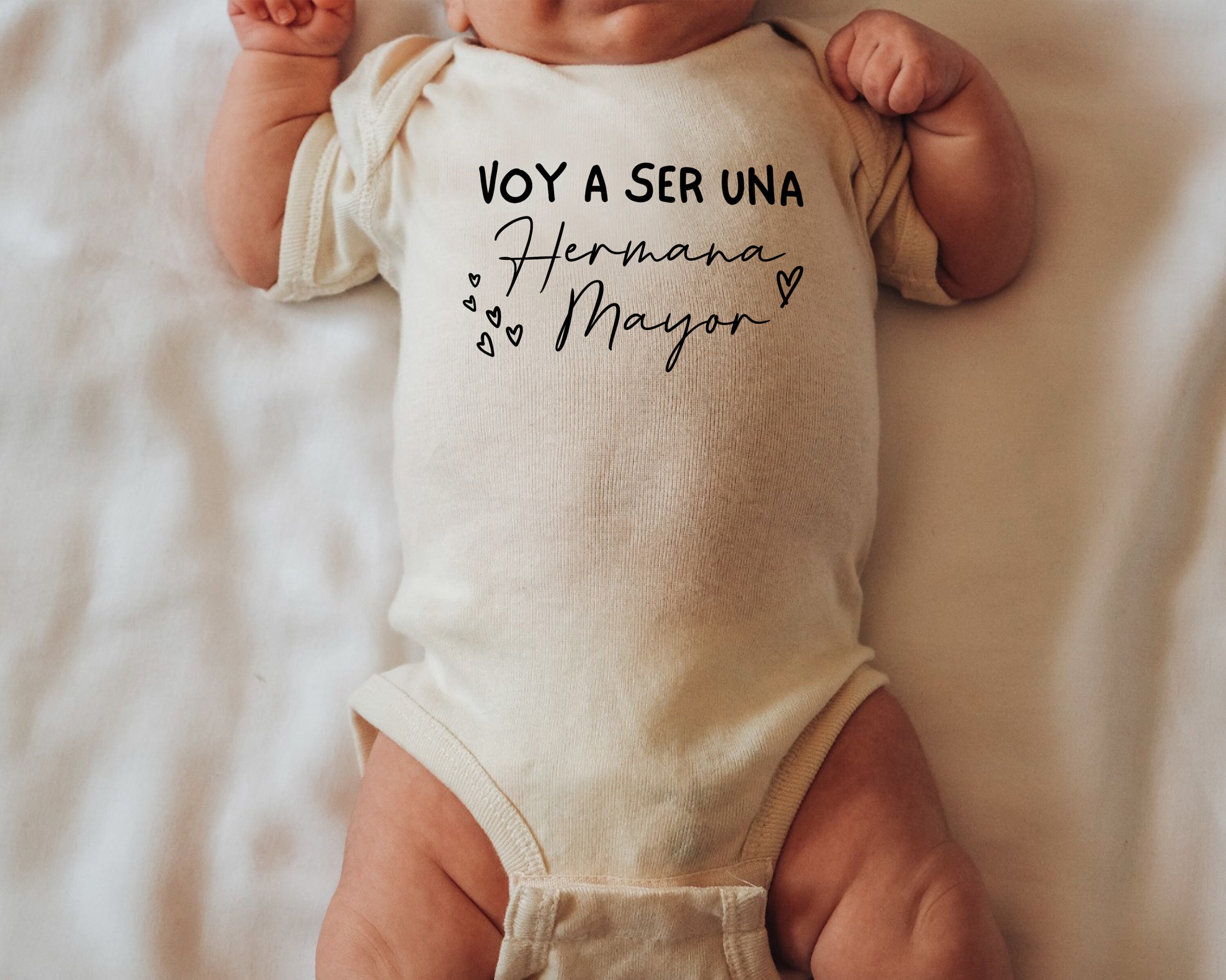 Voy a Ser Una Hermana Mayor Spanish Baby Birth Announcement Onesie ...