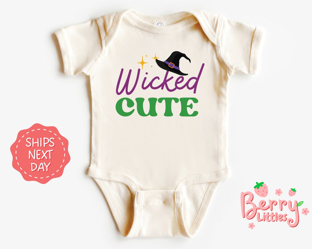 Wicked Cute Baby Onesie® - Fall Natural Baby Onesie® - Wicked Pumpkin ...