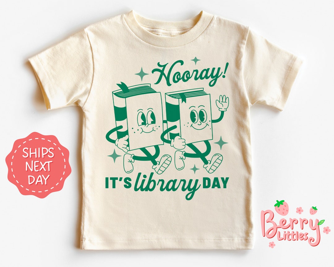 Hooray! It's Library Day Librarian Youth Shirt - Kids, Toddler Shirt ...