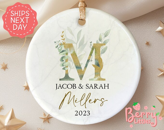 Monogram Christmas Ornament, Double Monogram Christmas Ornament ...