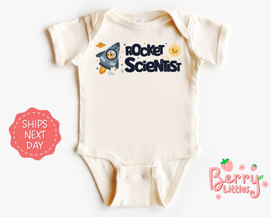 Rocket Scientist Baby Reveal Onesie® - Space Theme Baby Announcemnt ...
