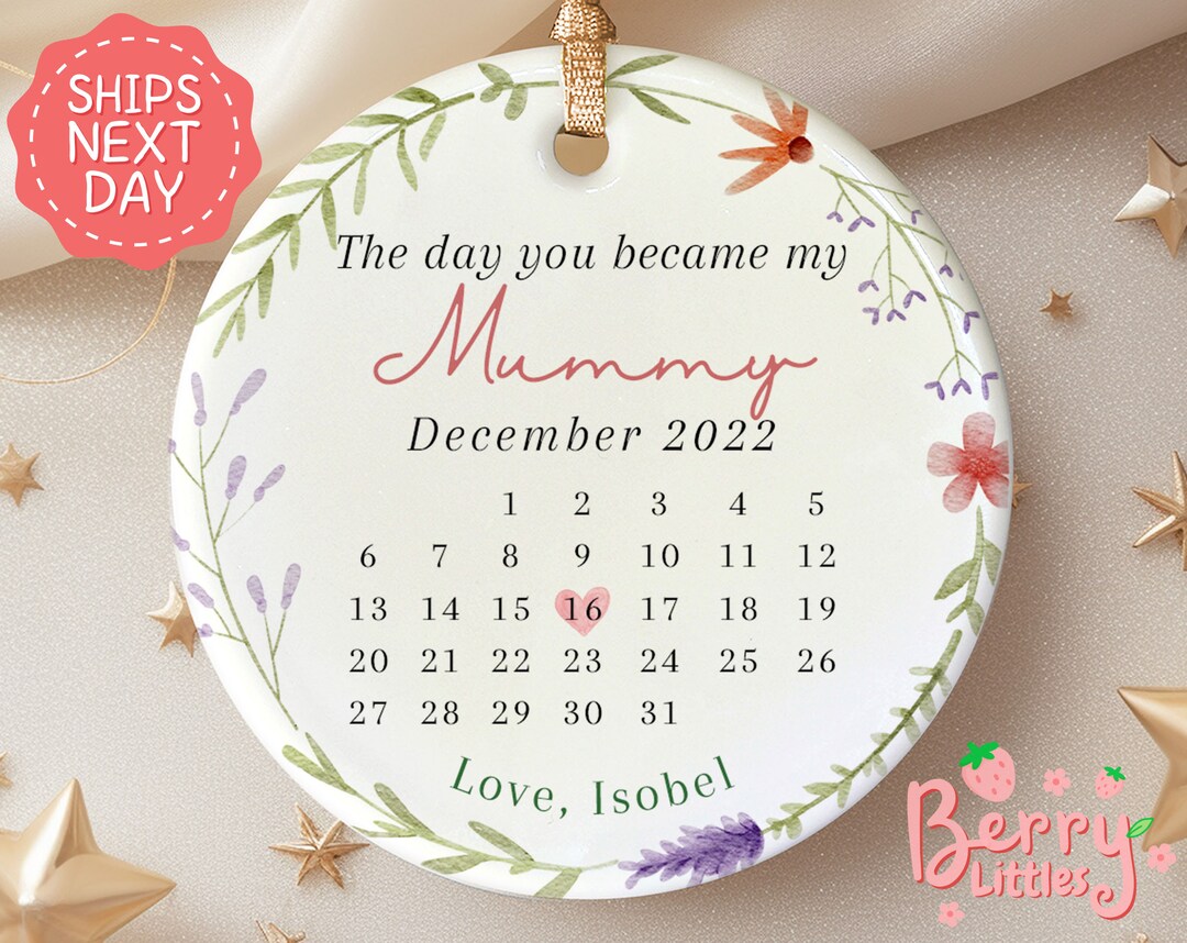 New Mummy, Mum to Be Gift - Personalised the Day You Became My Mummy ...