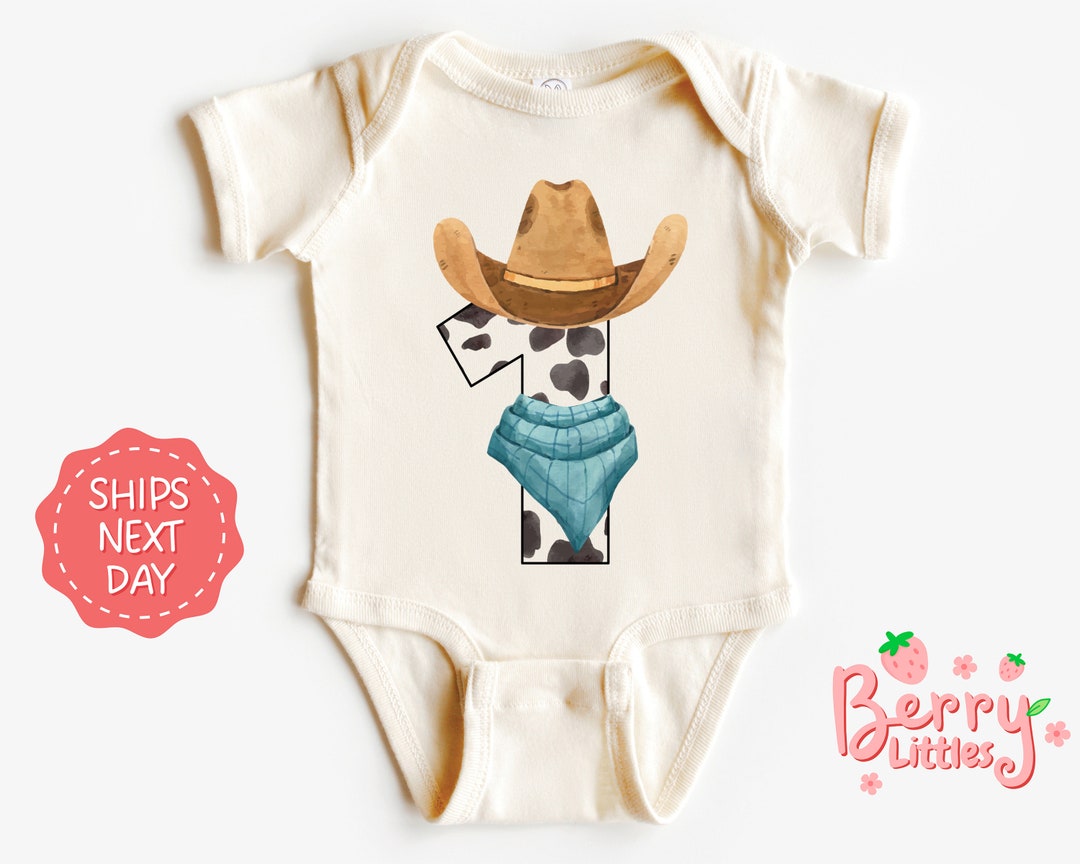 One Cowboy Theme Baby Onesie® - Western, Cowboy First Birthday Onesie ...