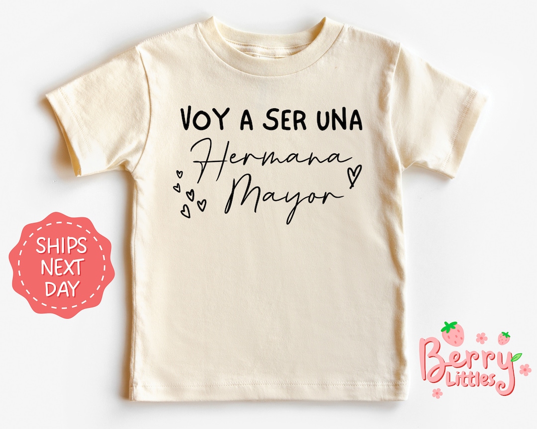 Voy a Ser Una Hermana Mayor Spanish Baby Birth Announcement Kids ...