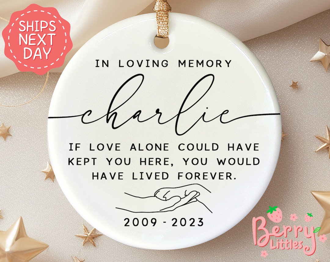 Personalized Pet Memorial Ornament - Dog, Cat Christmas Ornament ...