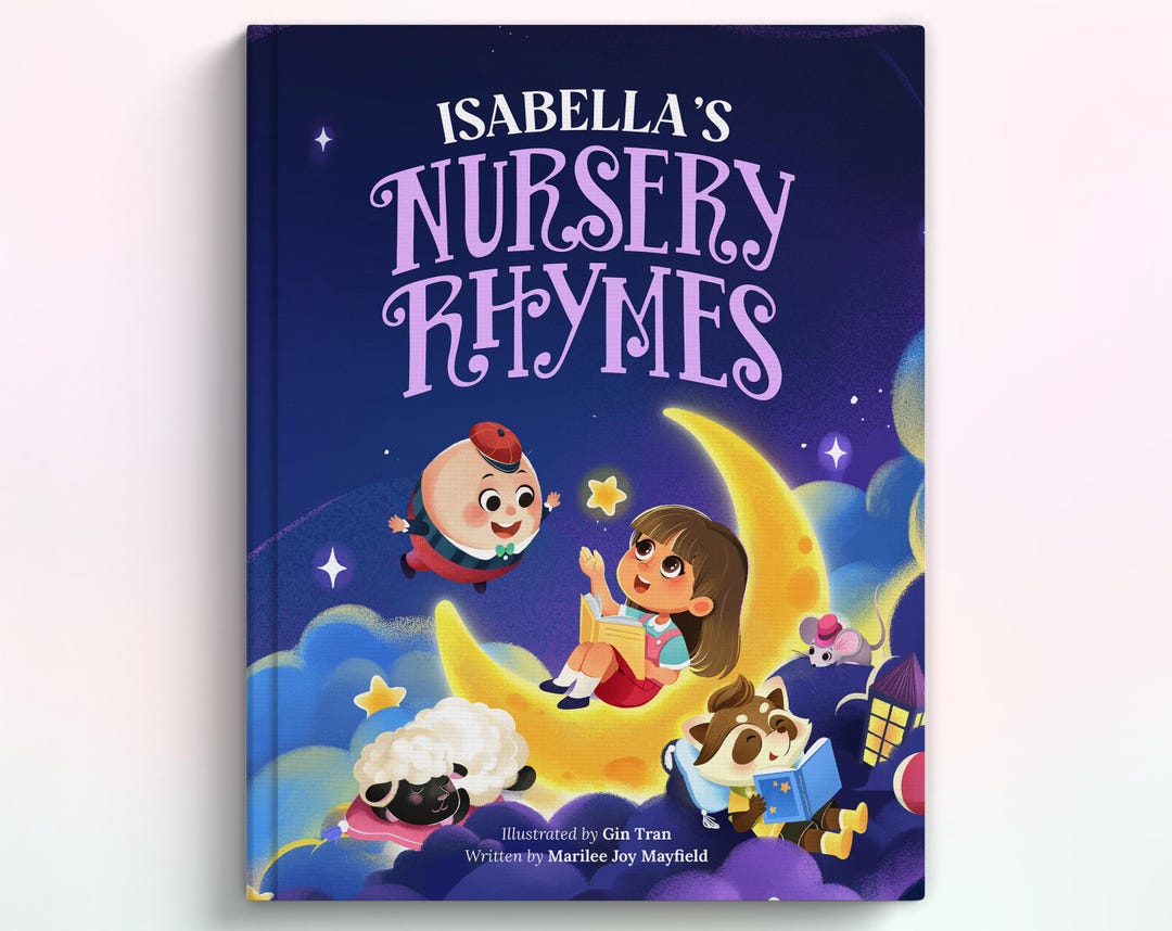 Baby Shower Gift - Personalized Baby Book - Custom Nursery Rhymes Book ...