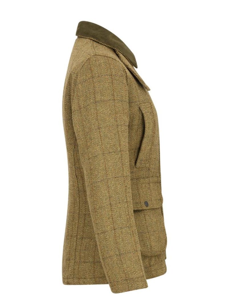 Fitted Wool Tweed Jacket: English Ladies Padded Heritage Style - Etsy
