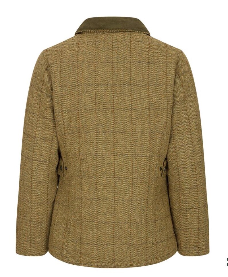 Fitted Wool Tweed Jacket: English Ladies Padded Heritage Style - Etsy