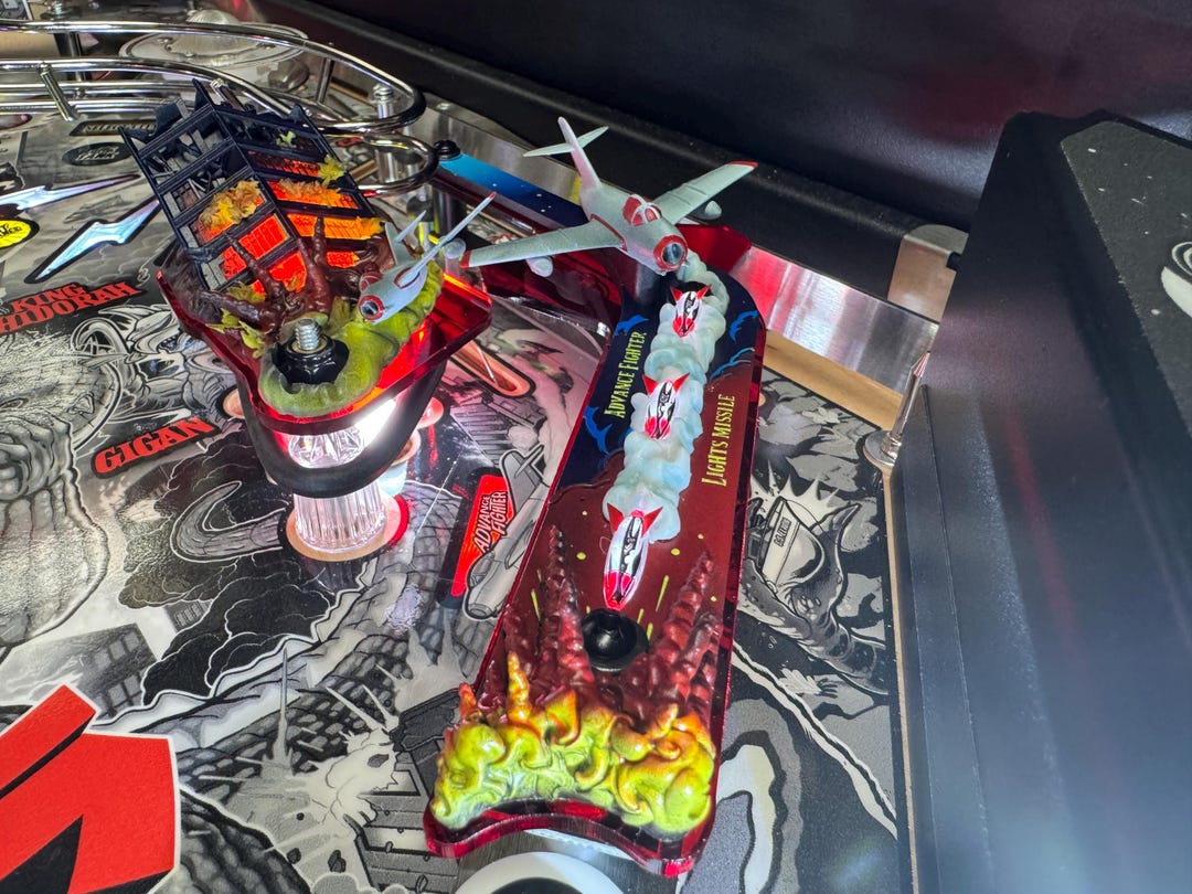 GODZILLA 70th/og - Custom Made 3D Return Lane Guide MOD Set by Crcades ...