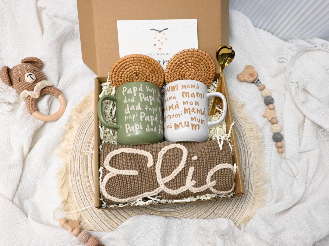 New Parents Gift Box With Custom Sweater,gender Neutral Gift,new Baby ...