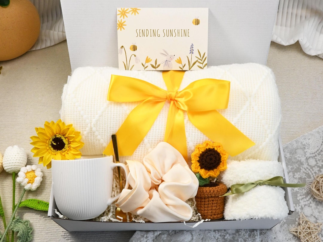 Classy Gift Basket for Women Cozy Gift Box With Blanket, Socks, Mug ...