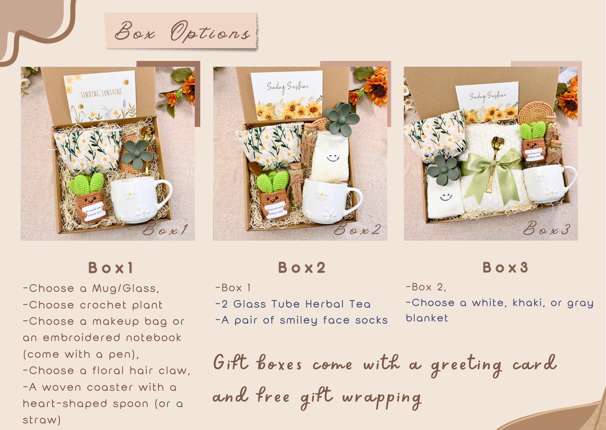 Emotional Support Plant Gift Box，sending Sunshine Gift ,warm and Cozy ...