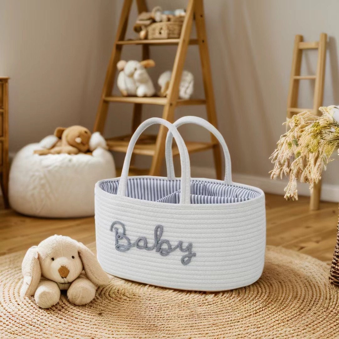 Custom Baby Basket Rope Cotton for Baby Shower,custom Baby Gift,gender ...
