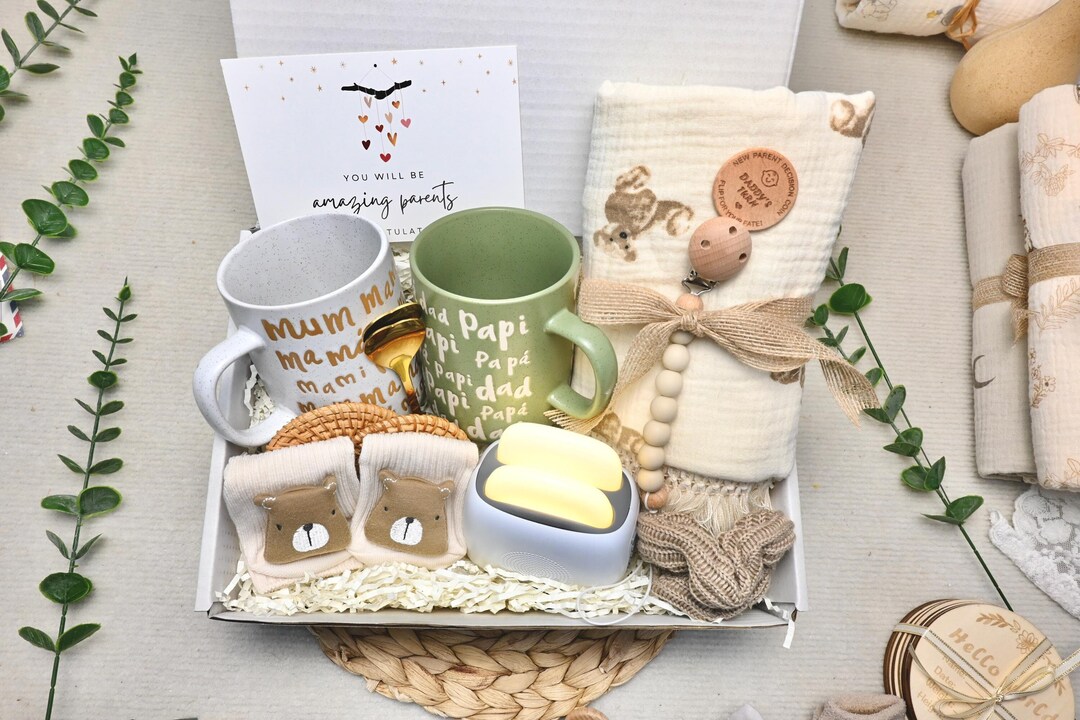 New Parents Gift Box With Baby Music Night Light,gender Neutral Gift ...