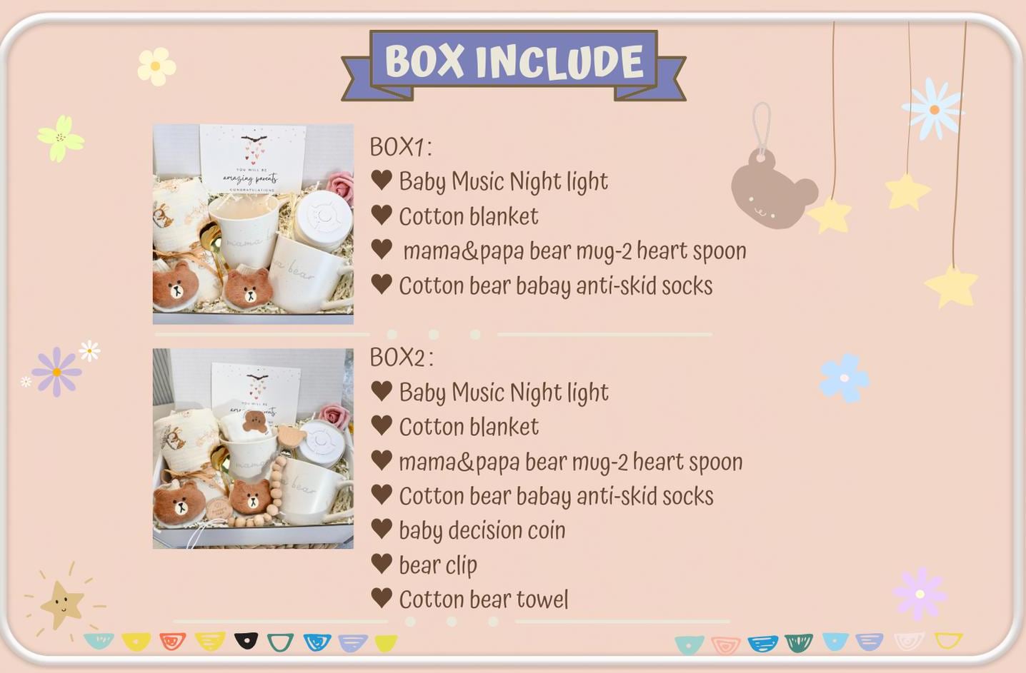 New Parents Gift Box With Baby Music Night Light,gender Neutral Gift ...