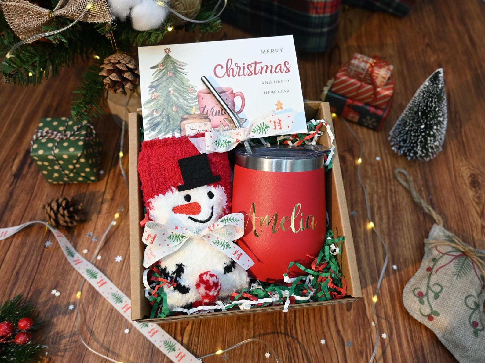 Personalized Christmas Gift Box,holiday Gift,hygge Warm and Cozy Gift ...