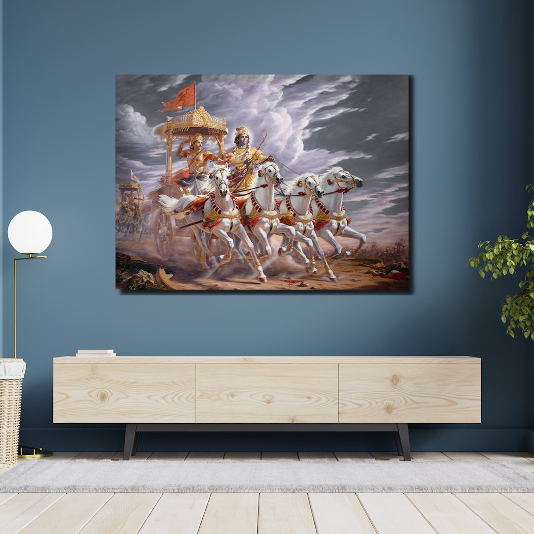 Mahabharat Art - Bhagwad Geeta Wallpaper, Fine Print, Wall Art ...
