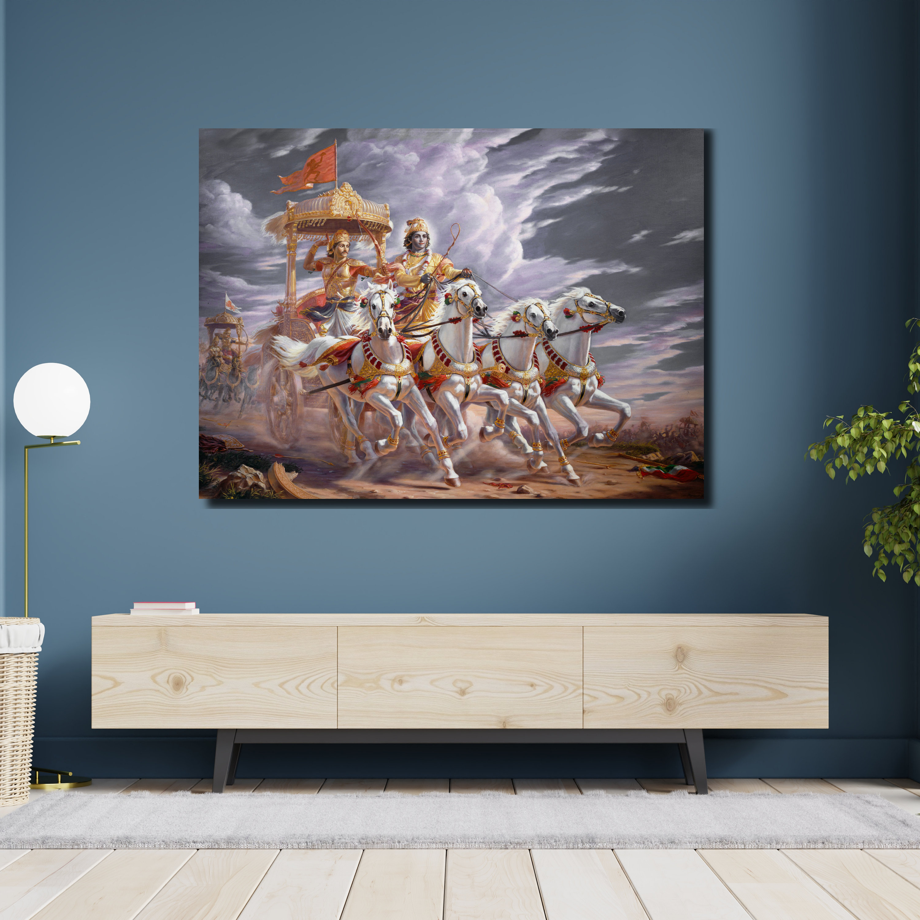Mahabharat Art - Bhagwad Geeta Wallpaper, Fine Print, Wall Art ...
